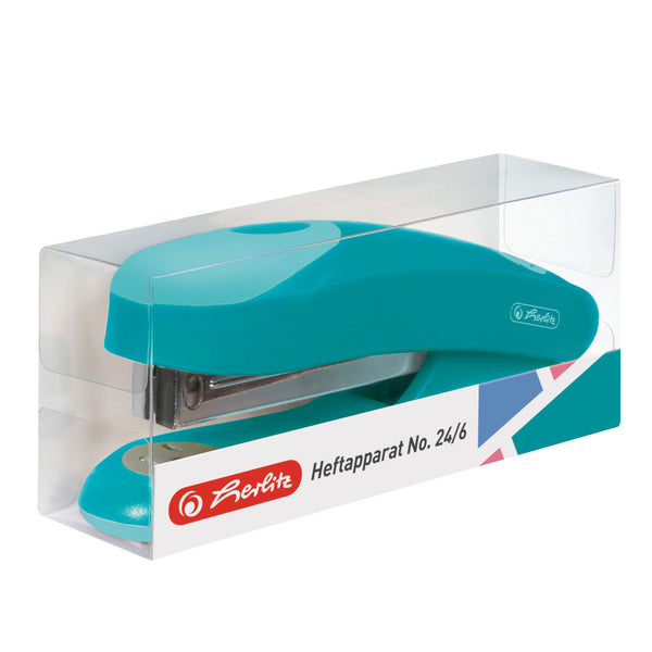 STAPLER NO.24/6 ERGONOMIC SMALL CARIBBEAN TURQUOISE - PBS Station